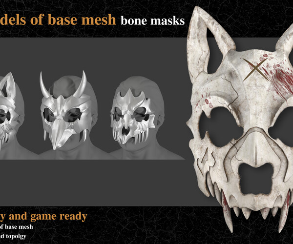 ArtStation - bone masks | Game Assets