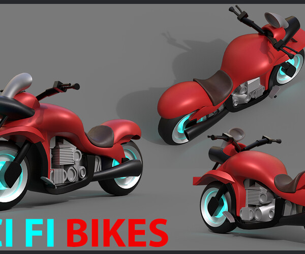 ArtStation - Sci-fi Bike Game Ready 7 | Game Assets