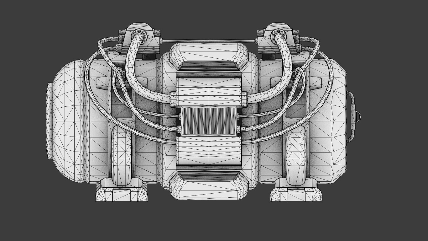 ArtStation - SCI FI MOTOR TANK LOW POLY GAME READY 3D MODEL | Game Assets