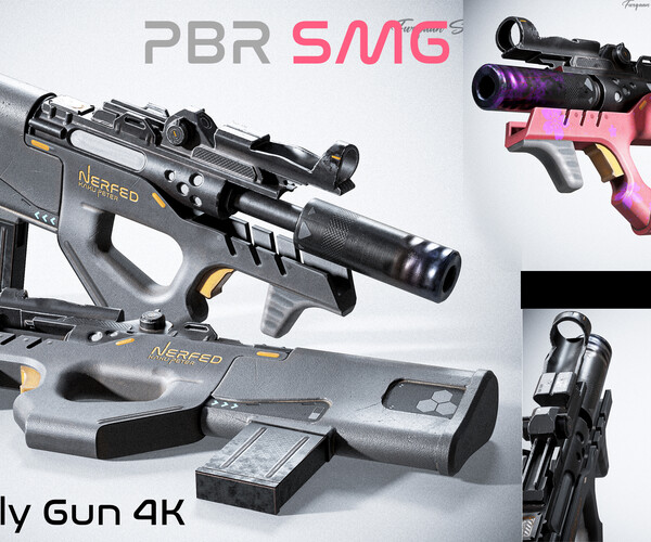 ArtStation - Sci-fi SMG Nerfed Kaku Peter Edition | Game Assets