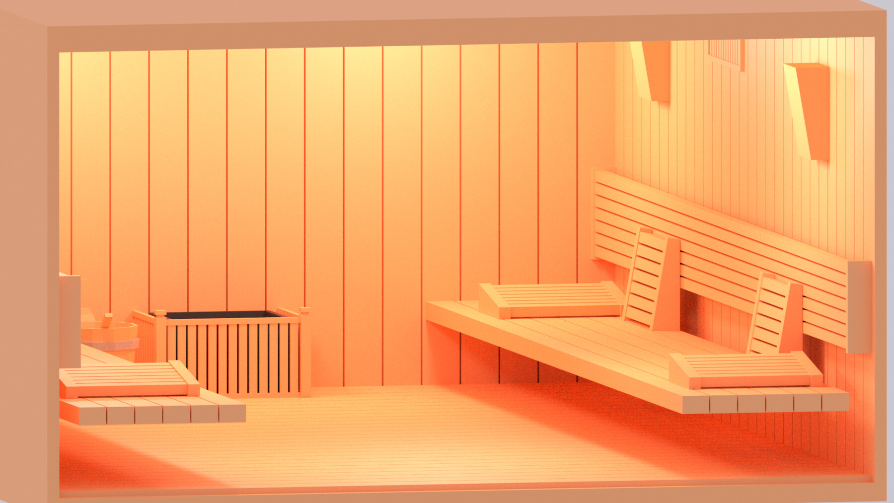 ArtStation - Cartoon Sauna Room Interior 3D model | Resources
