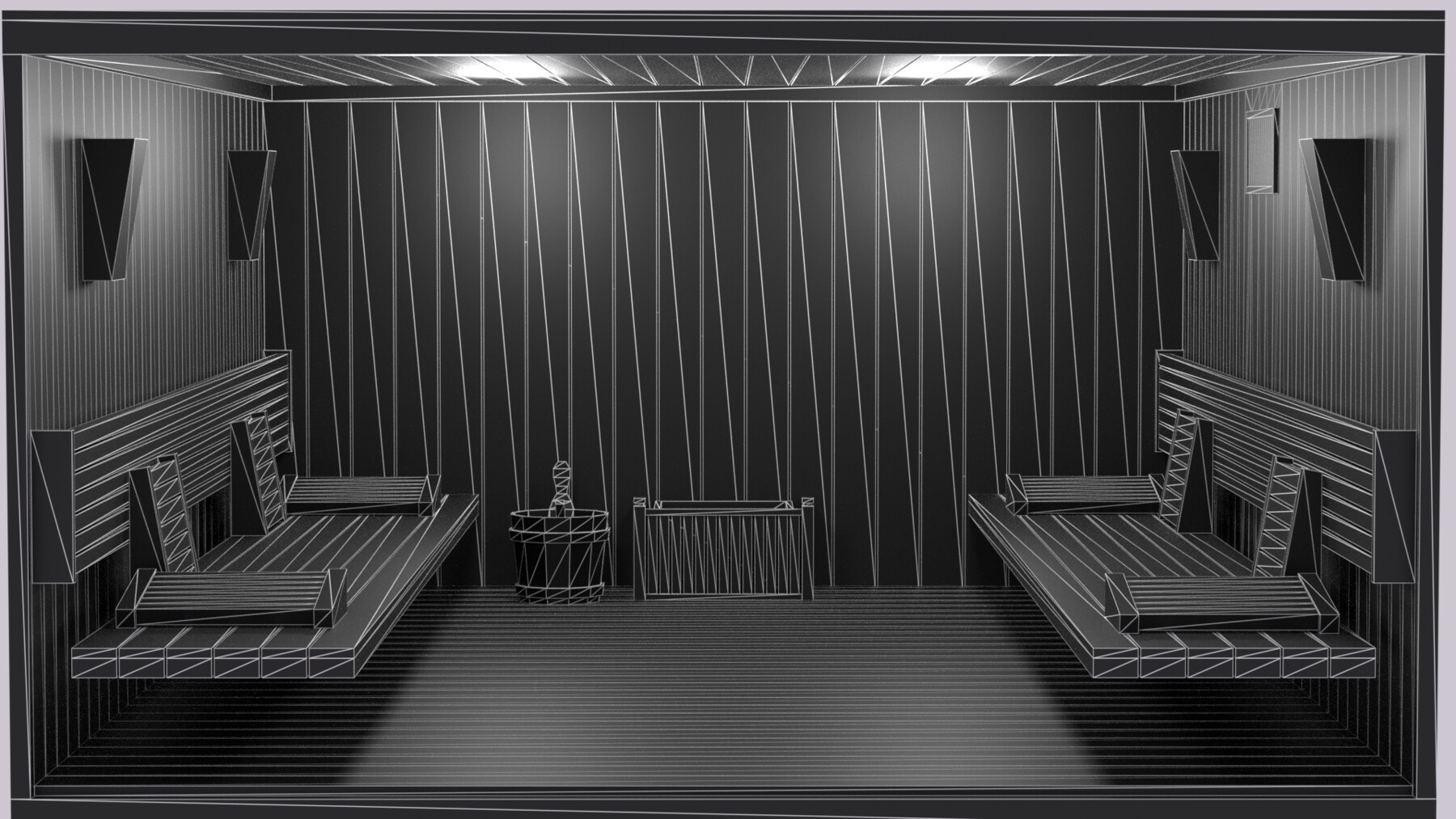 ArtStation - Cartoon Sauna Room Interior 3D model | Resources