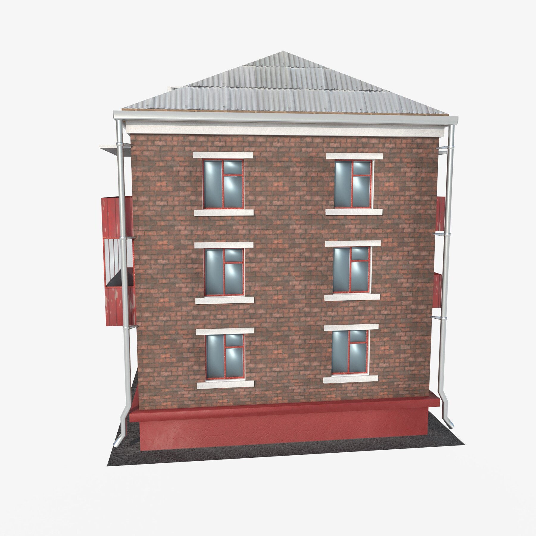 ArtStation - house red brick | Game Assets