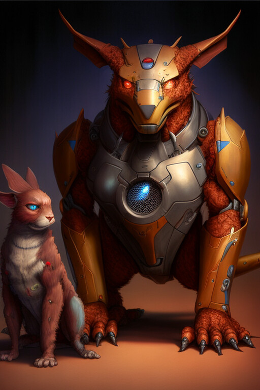 ArtStation - Animals Armored Digimon style 1710 png Midjourney art pack ...