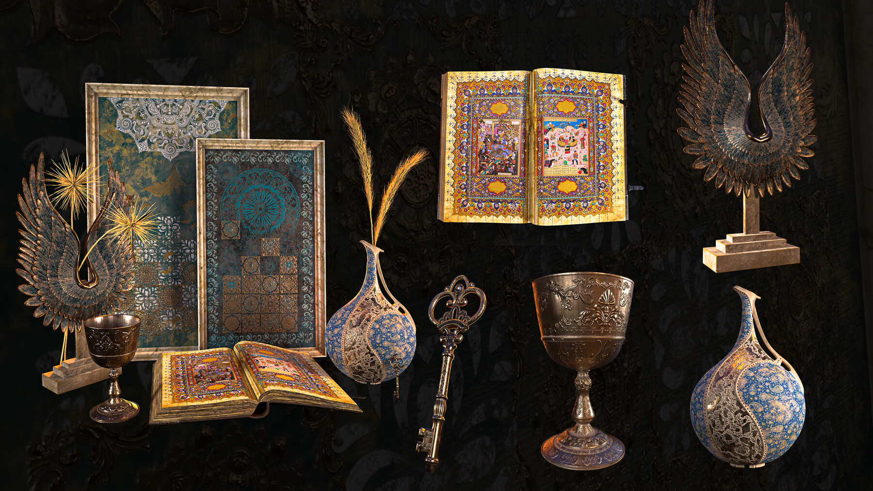 ArtStation - DECORATIVE COLLECTION VOL1 | Game Assets