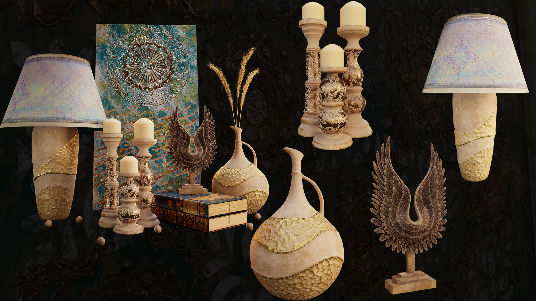 ArtStation - DECORATIVE COLLECTION VOL1 | Game Assets