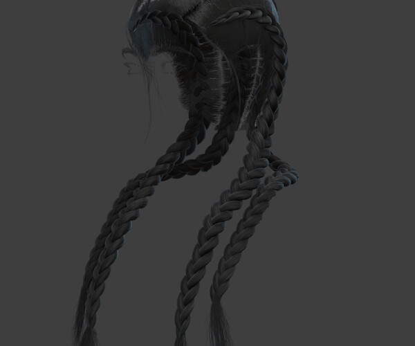 ArtStation - Game-ready Hair Braids | Game Assets
