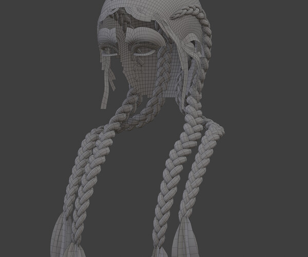 ArtStation - Game-ready Hair Braids | Game Assets
