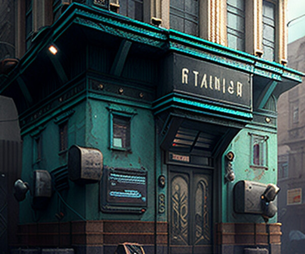 ArtStation - Front Shop Facade Texture 500 png Midjourney art pack ...