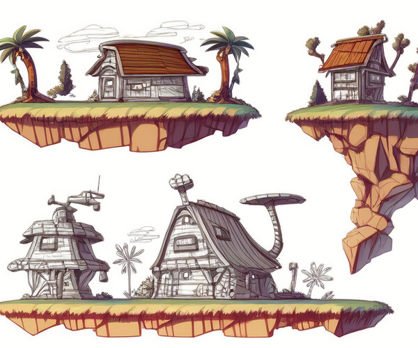 ArtStation - game asset 1600 png Midjourney art pack | Artworks