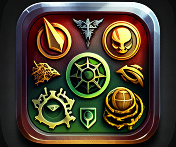 ArtStation - Game Icon 440 png Midjourney art pack | Game Assets