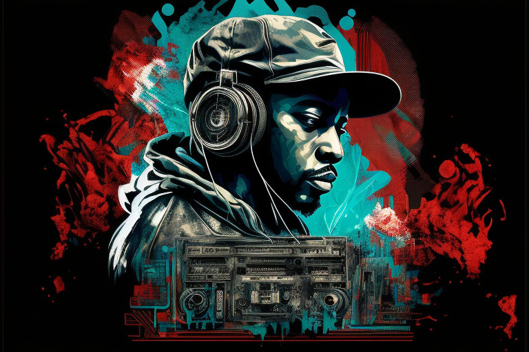 ArtStation - music hip hop illustration 1080 png Midjourney art pack ...