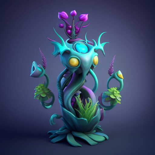 ArtStation - Stylized Alien Plant 430 png Midjourney art pack | Artworks