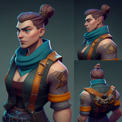 ArtStation - Stylized Character Design 420 png Midjourney art pack ...