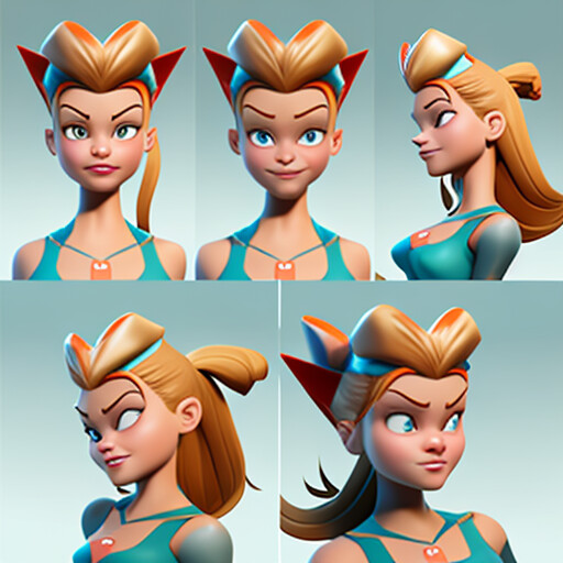 ArtStation - Stylized Game Character Concept 620 png Midjourney art ...