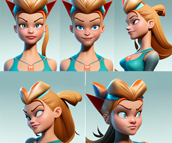 ArtStation - Stylized Game Character Concept 620 png Midjourney art ...