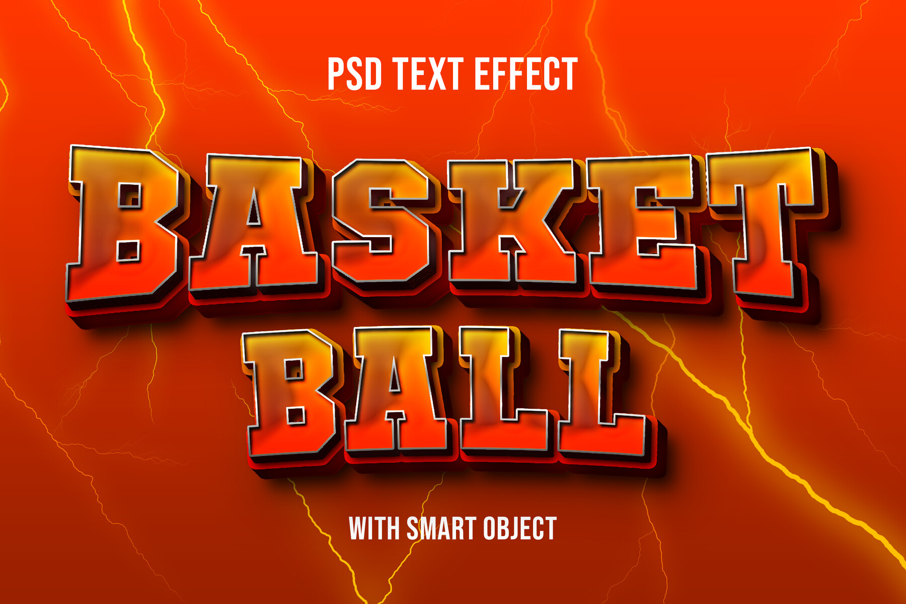 ArtStation - Basket Ball. PSD fully editable text effect. Layer style ...