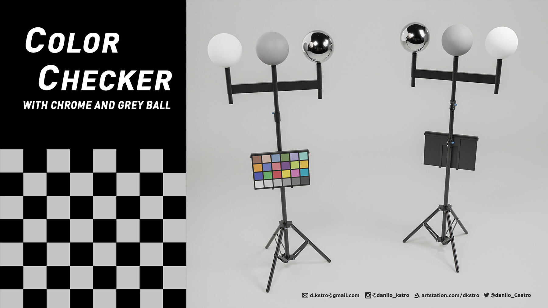 ArtStation - Color Checker With Chrome And Grey Ball | Resources