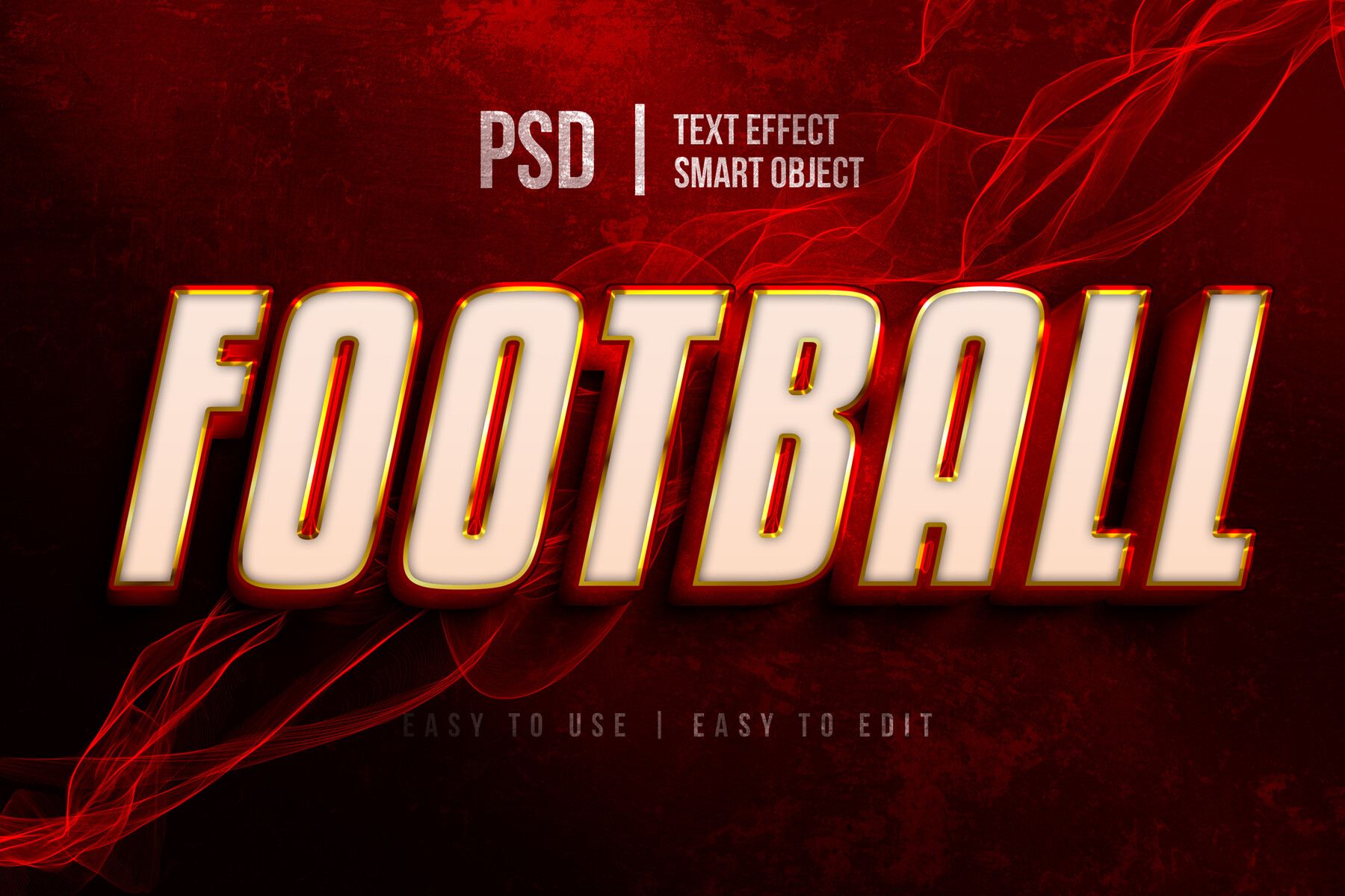 ArtStation - Football. PSD fully editable text effect. Layer style PSD ...