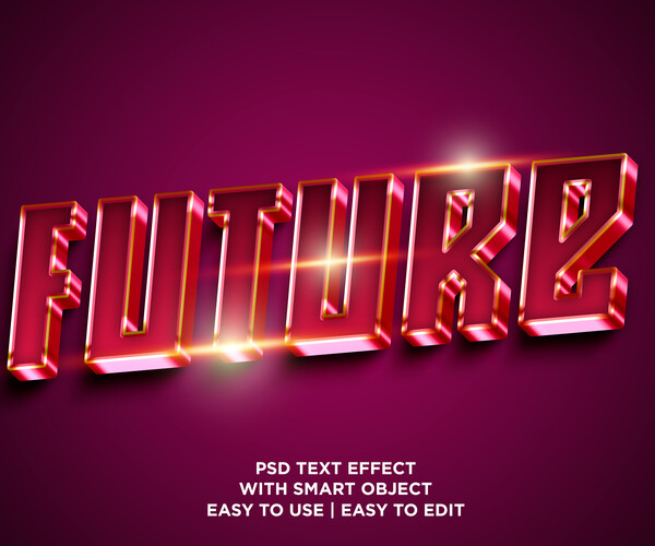 ArtStation - Future. PSD fully editable text effect. Layer style PSD ...