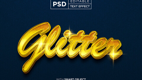 ArtStation - Glitter. PSD fully editable text effect. Layer style PSD ...