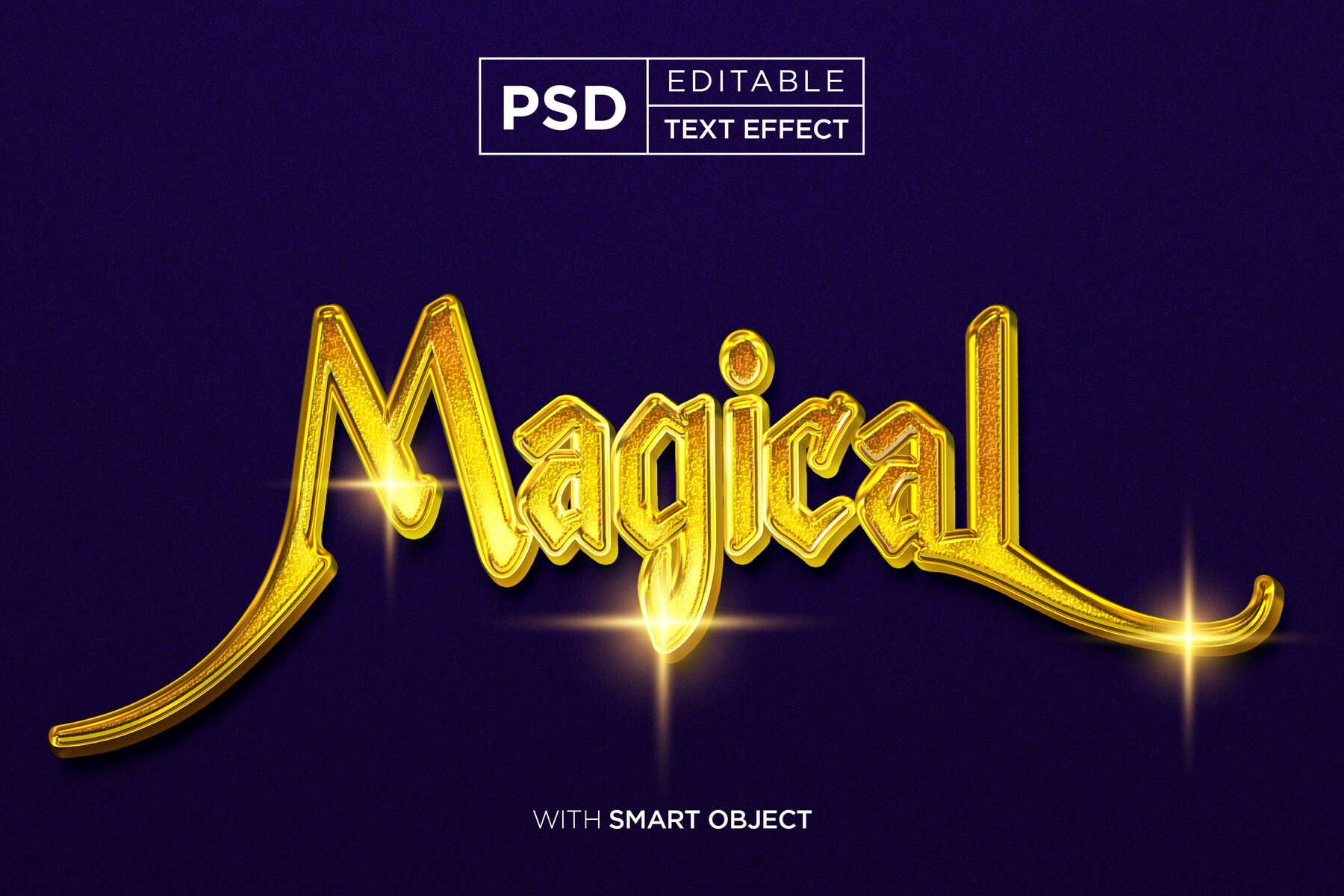 ArtStation - Magical Golden. PSD fully editable text effect. Layer ...