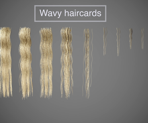 ArtStation - Wavy haircards for realtime hair creation + TEXTURE MAPS ...