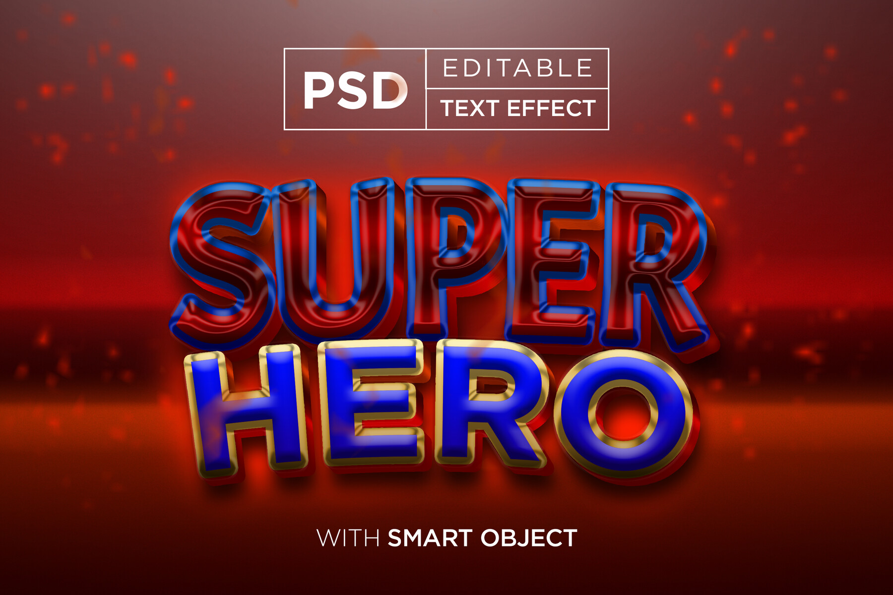 ArtStation - Superhero. PSD fully editable text effect. Layer style PSD ...
