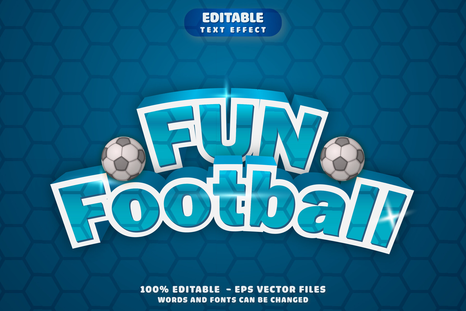 ArtStation - Fun Football Text Effects, EPS Template File | Artworks