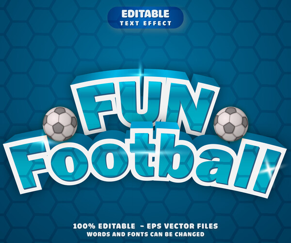 ArtStation - Fun Football Text Effects, EPS Template File | Artworks