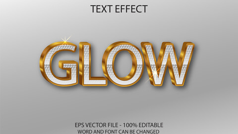 ArtStation - Glow Text Effects, EPS Template File | Artworks