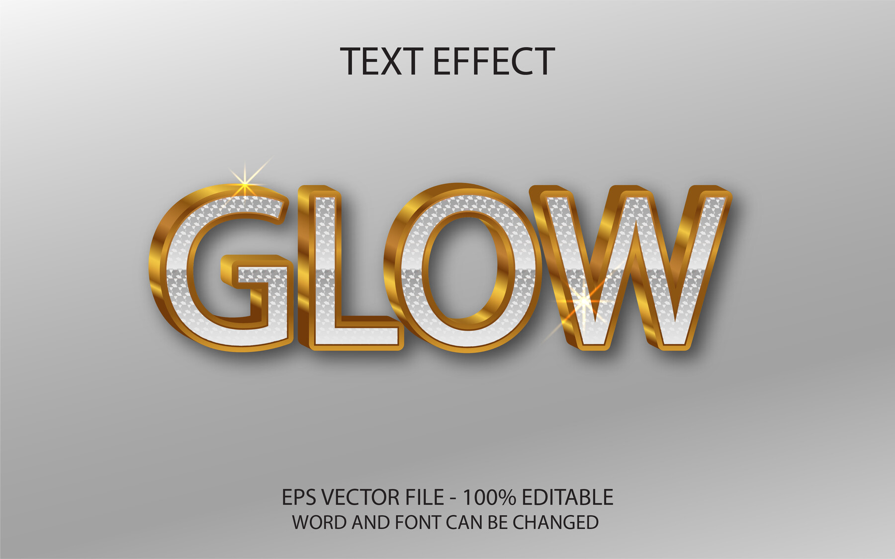 ArtStation - Glow Text Effects, EPS Template File | Artworks