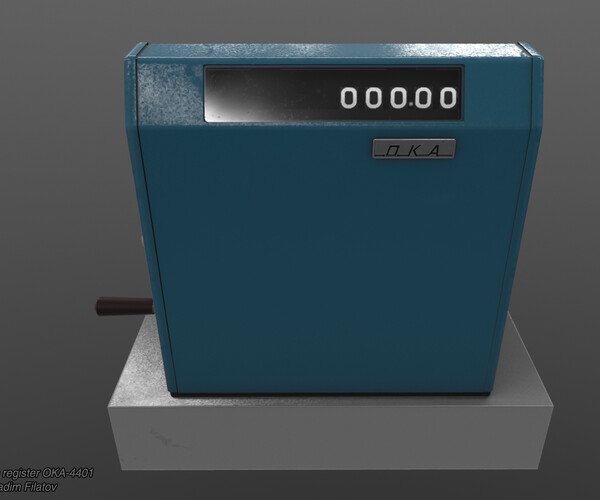 ArtStation - Soviet cash register OKA-4401 | Game Assets