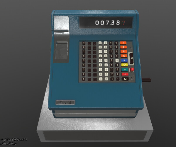 ArtStation - Soviet cash register OKA-4401 | Game Assets