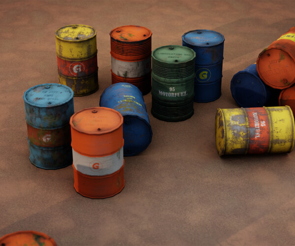 ArtStation - Oil Drum Prop | Game Assets