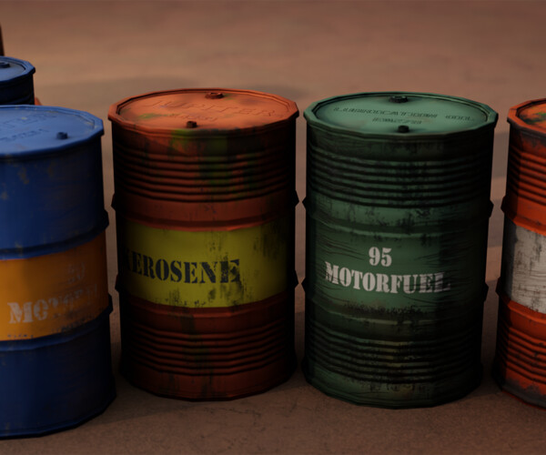 ArtStation - Oil Drum Prop | Game Assets