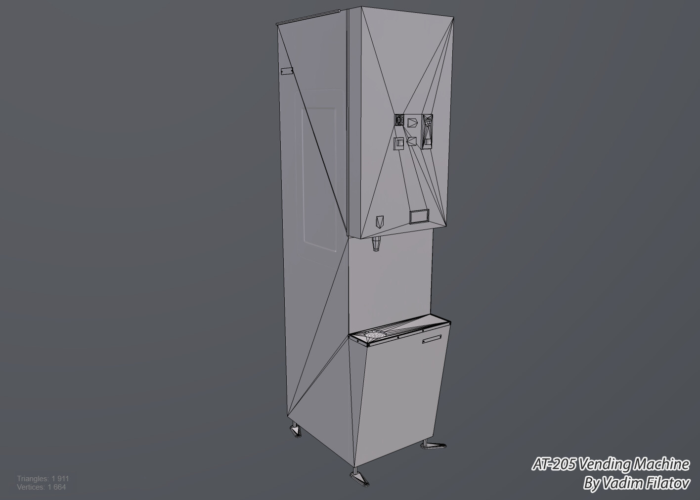 ArtStation - Soviet cooking oil vending machine AT-205 | Game Assets
