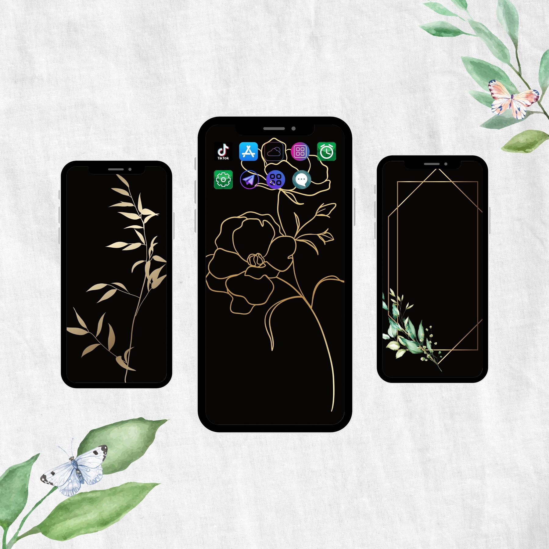 ArtStation - iPhone Lock Screen Wallpapers, Dark Gold Wallpapers ...