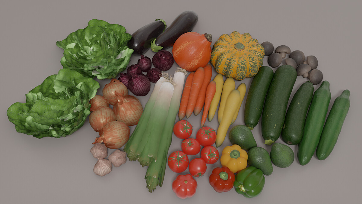 ArtStation - Photorealistic Vegetables Blender Cycles & Eevee | Resources