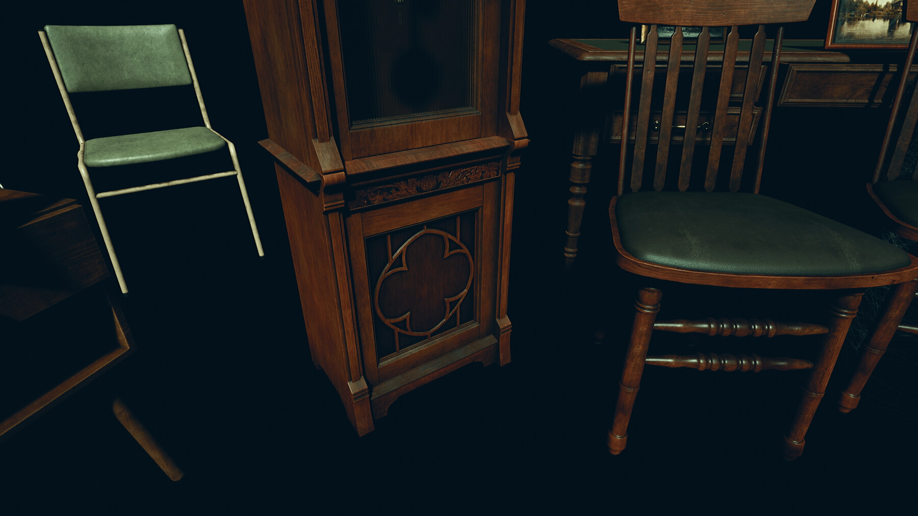 ArtStation - Functional Grandfather Clock and Furniture Pack | Game Assets