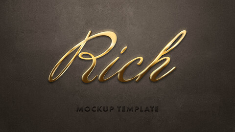 ArtStation - 3D Rich. PSD fully editable text effect. Layer style PSD ...