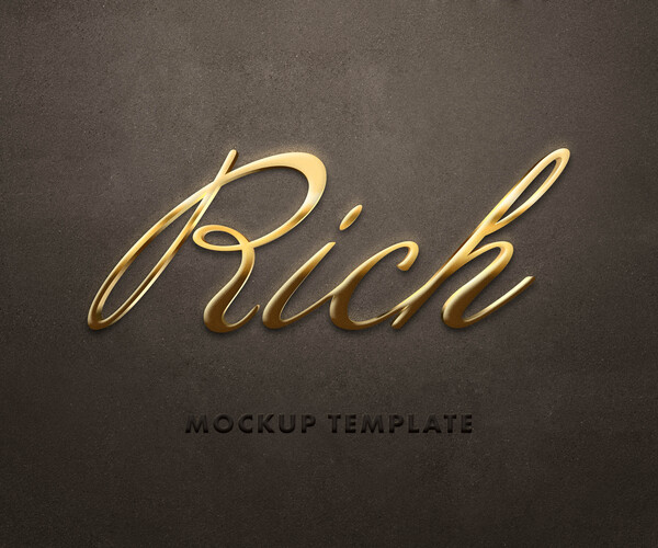 ArtStation - 3D Rich. PSD fully editable text effect. Layer style PSD ...