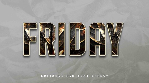 ArtStation - Friday. PSD fully editable text effect. Layer style PSD ...