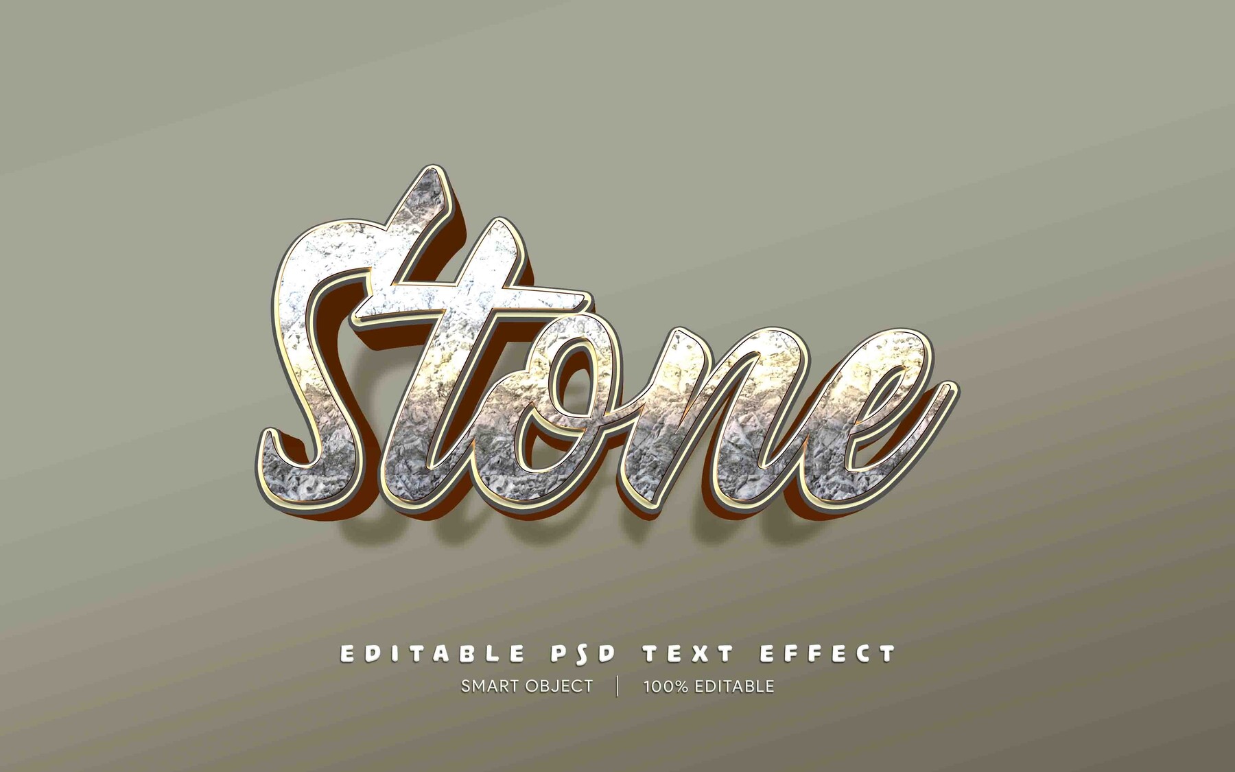 ArtStation - Stone. PSD fully editable text effect. Layer style PSD ...