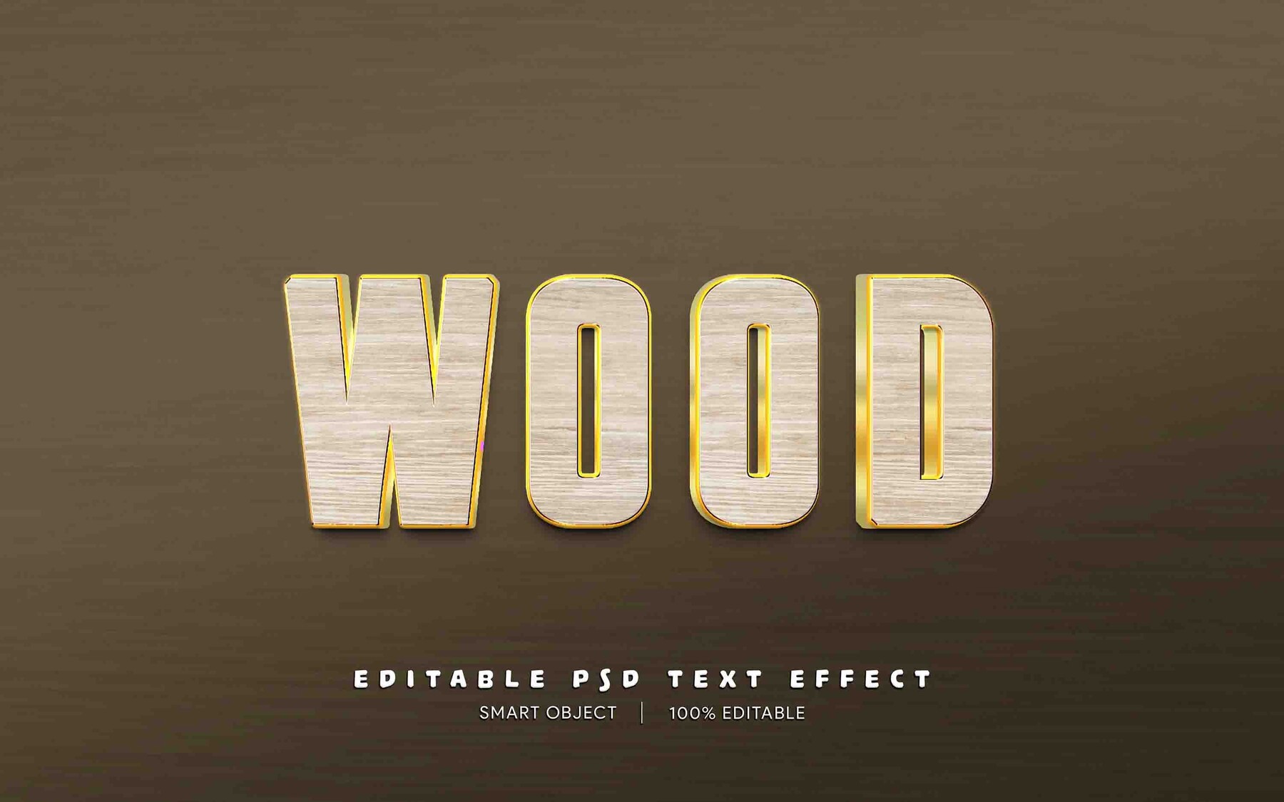 ArtStation - Wood. PSD fully editable text effect. Layer style PSD ...