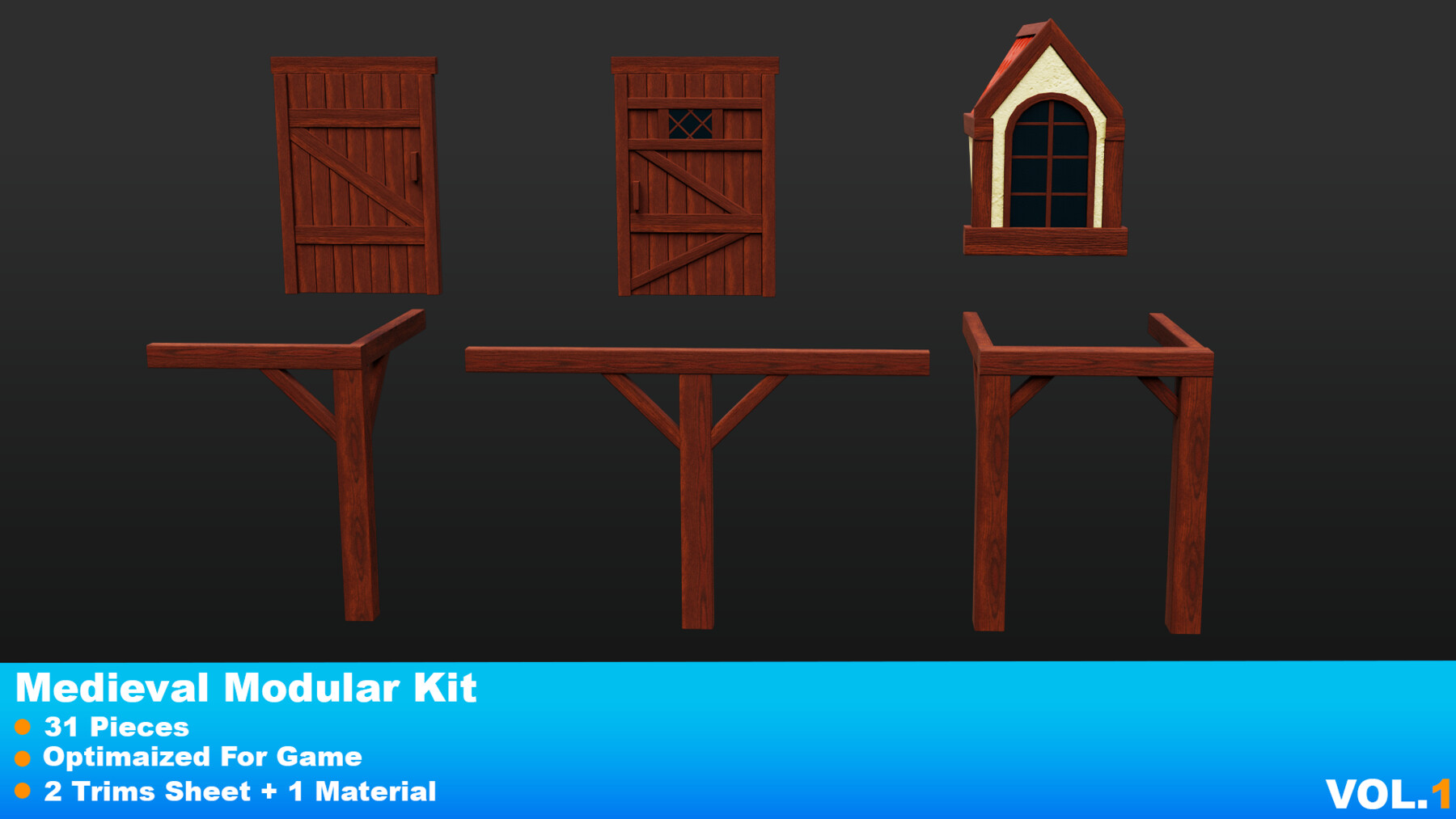 ArtStation - Medieval Modular Kit Vol.1 | Game Assets