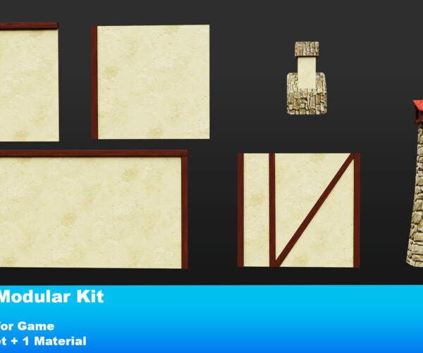 ArtStation - Medieval Modular Kit Vol.1 | Game Assets