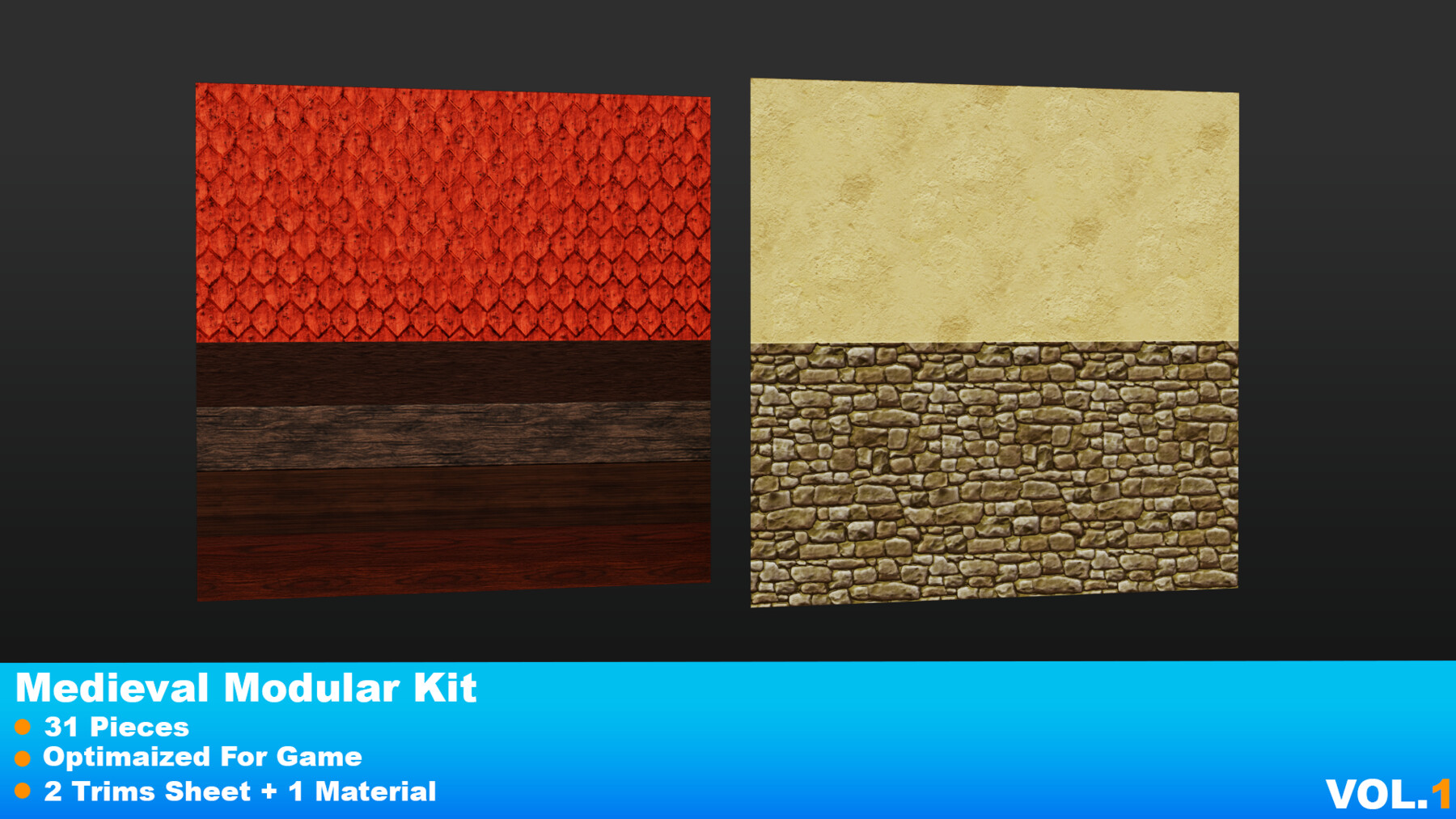 ArtStation - Medieval Modular Kit Vol.1 | Game Assets