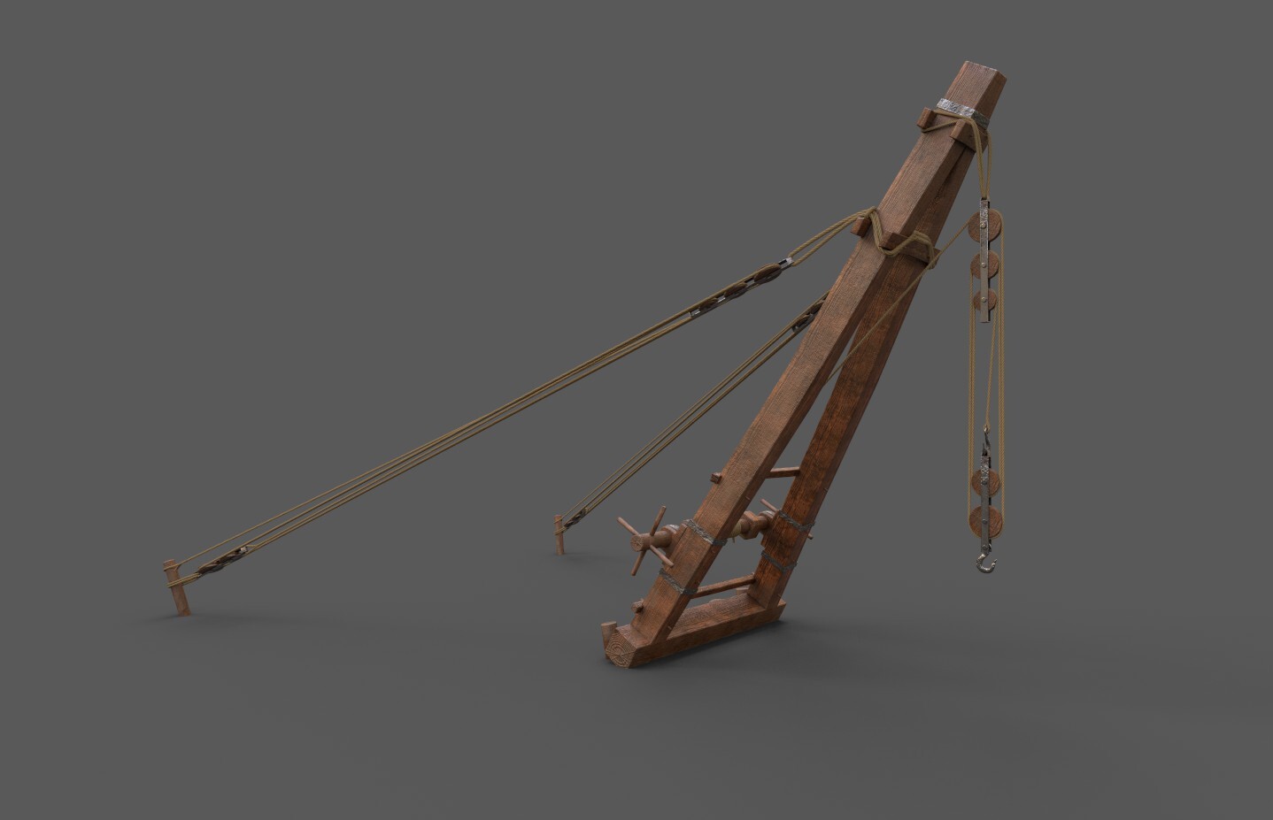 ArtStation - Ancient roman construction crane Pentaspastos | Game Assets