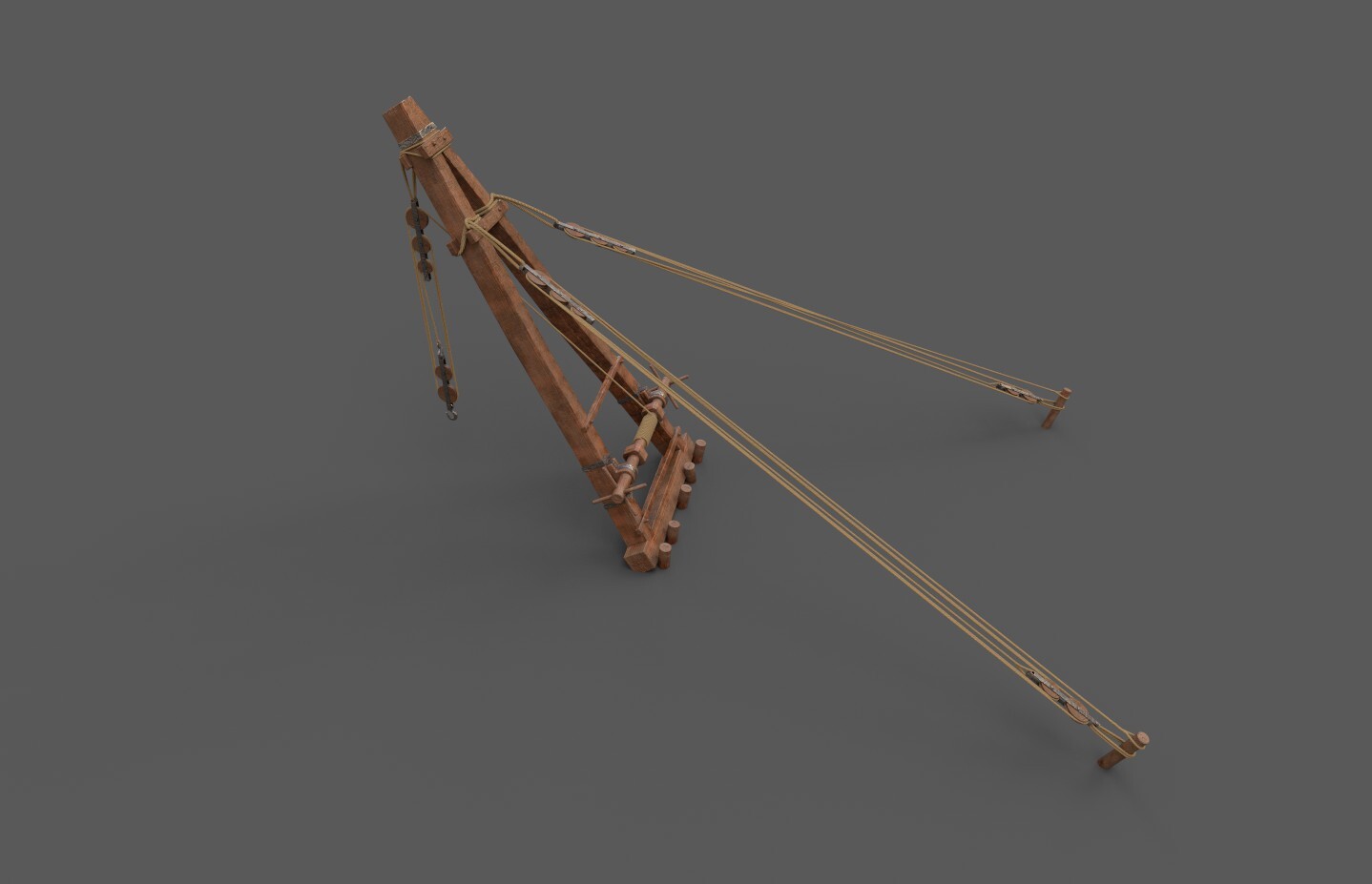 ArtStation - Ancient roman construction crane Pentaspastos | Game Assets